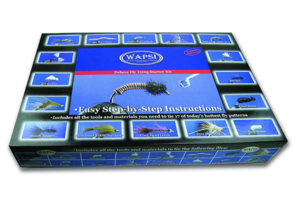 Wapsi Deluxe Fly Tying Starter Kit with Book | Hatch Match’r Fly & Tackle